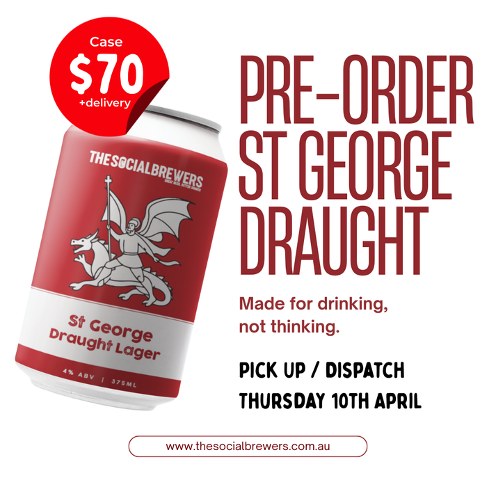 St George Draught Lager - 375mL Cans – The Social Brewers